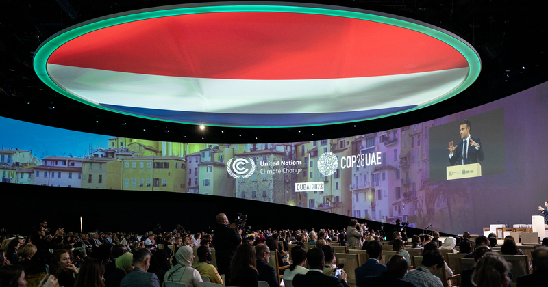COP28 : prise de parole du Président Emmanuel Macron à un événement sur ...