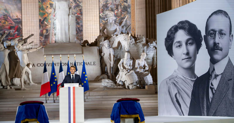 Cérémonie d'entrée au Panthéon de Marc Bloch. | Élysée
