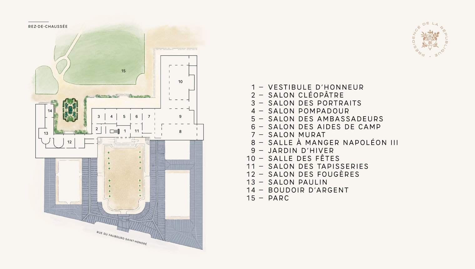 Les pièces du Palais | Élysée