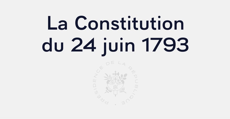 La Constitution du 24 juin 1793 | Élysée